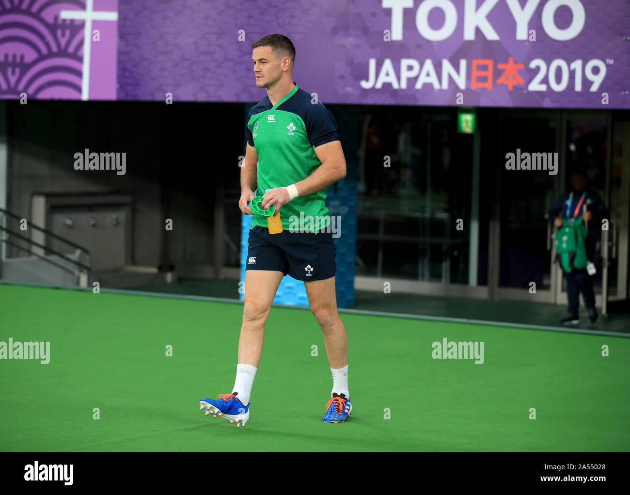 Ireland's Johnny Sexton walks out for the captain's run at Tokyo ...