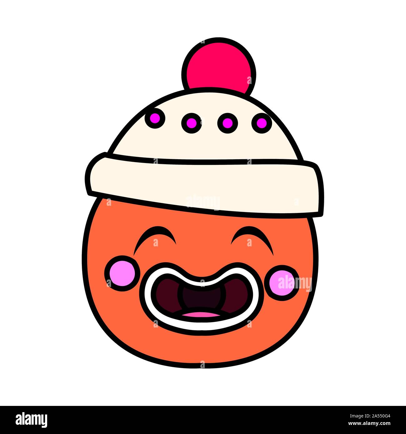 head of gingerbread man with hat in white background vector ...