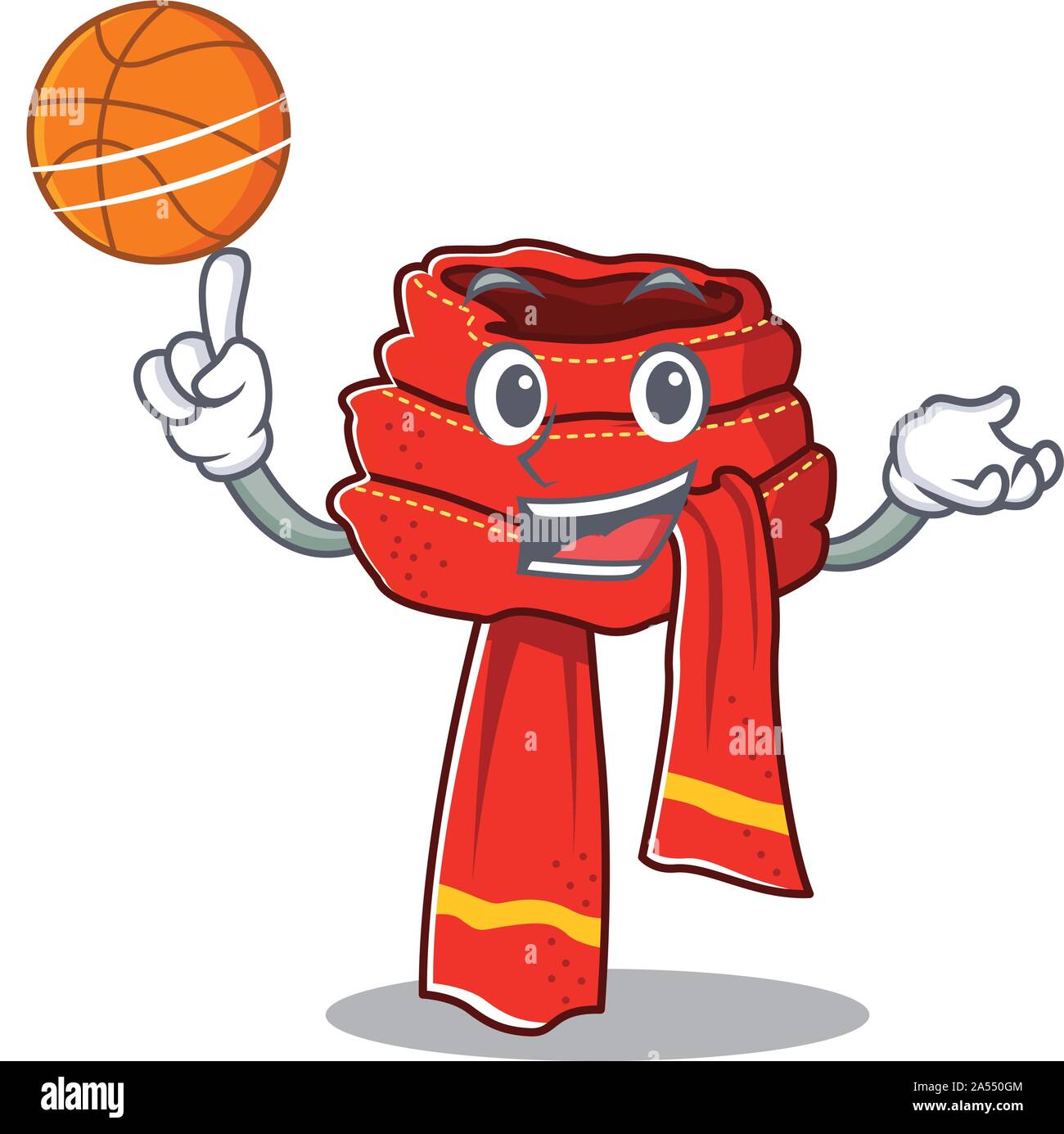 With basketball scarf placed in the cartoon cupboard Stock Vector Image ...