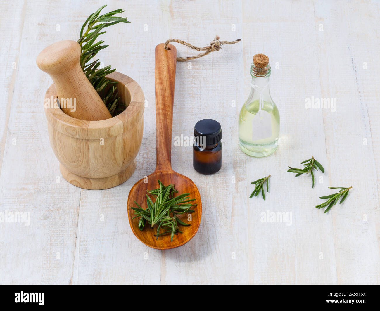 Natural Spa Ingredients rosemary essential oil for aromatherapy Stock ...