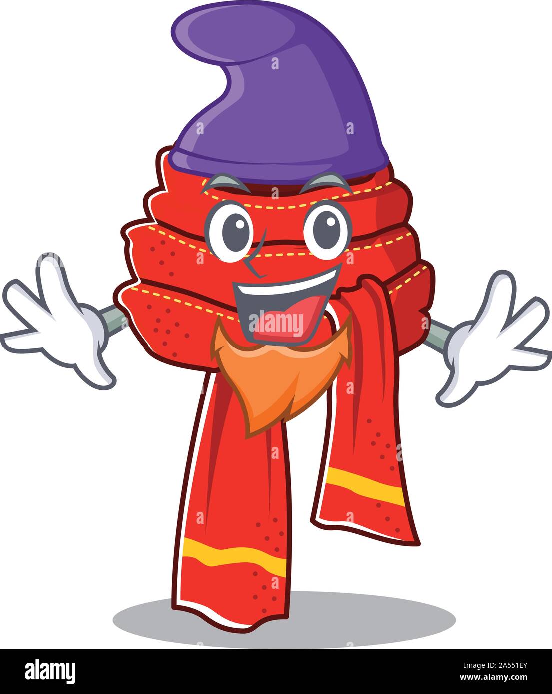 Elf scarf placed in the cartoon cupboard Stock Vector Image & Art - Alamy