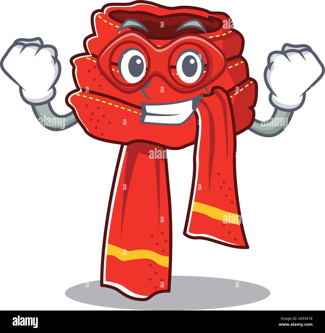 Super hero scarf mascot isolated in the cartoon Stock Vector Image ...