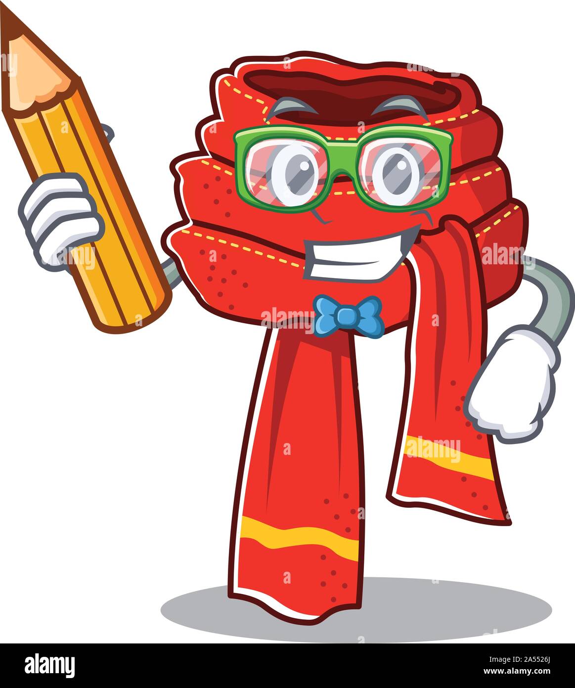 Student scarf mascot isolated in the cartoon Stock Vector Image & Art ...