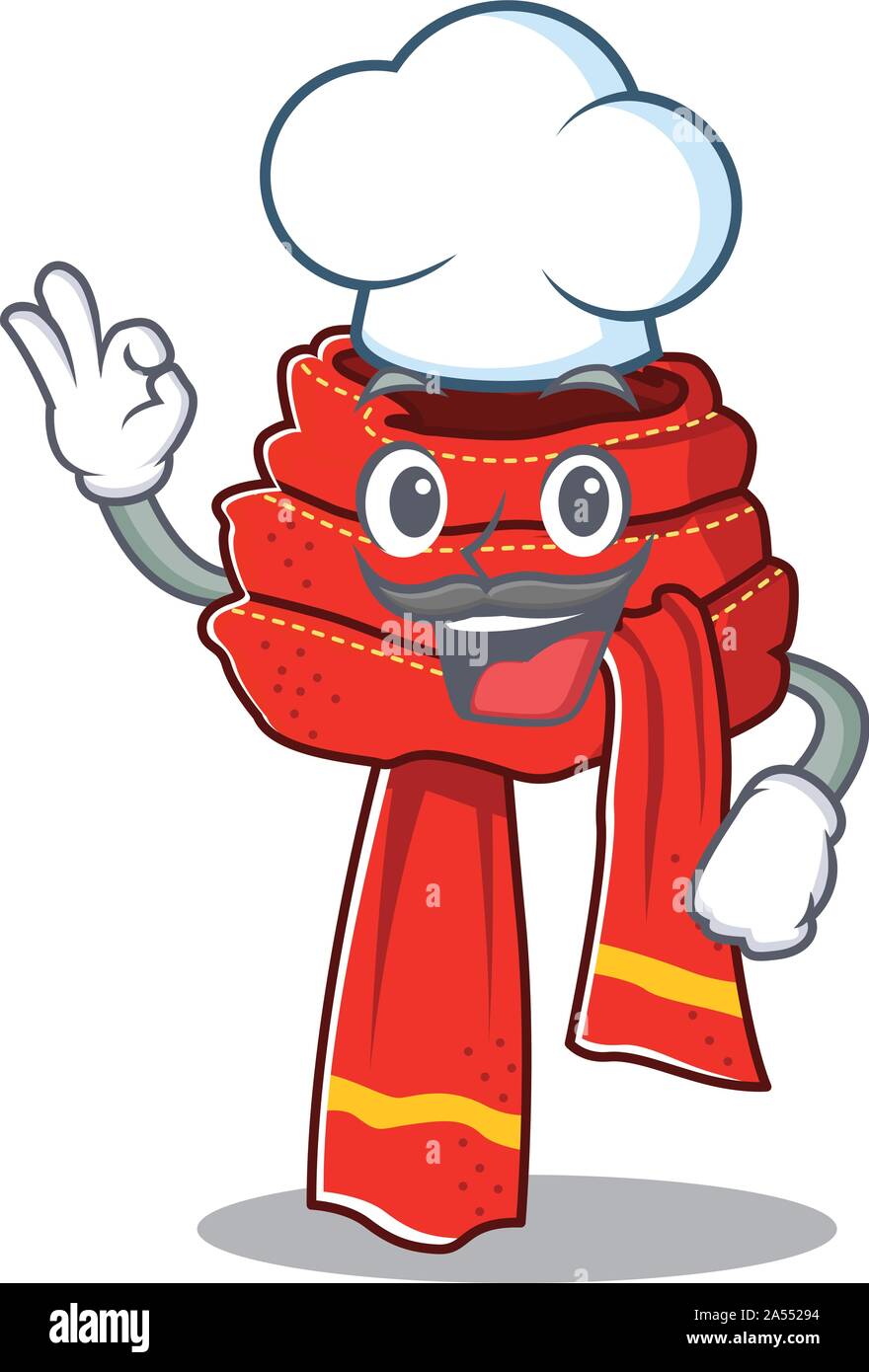 Chef scarf mascot isolated in the cartoon Stock Vector Image & Art - Alamy
