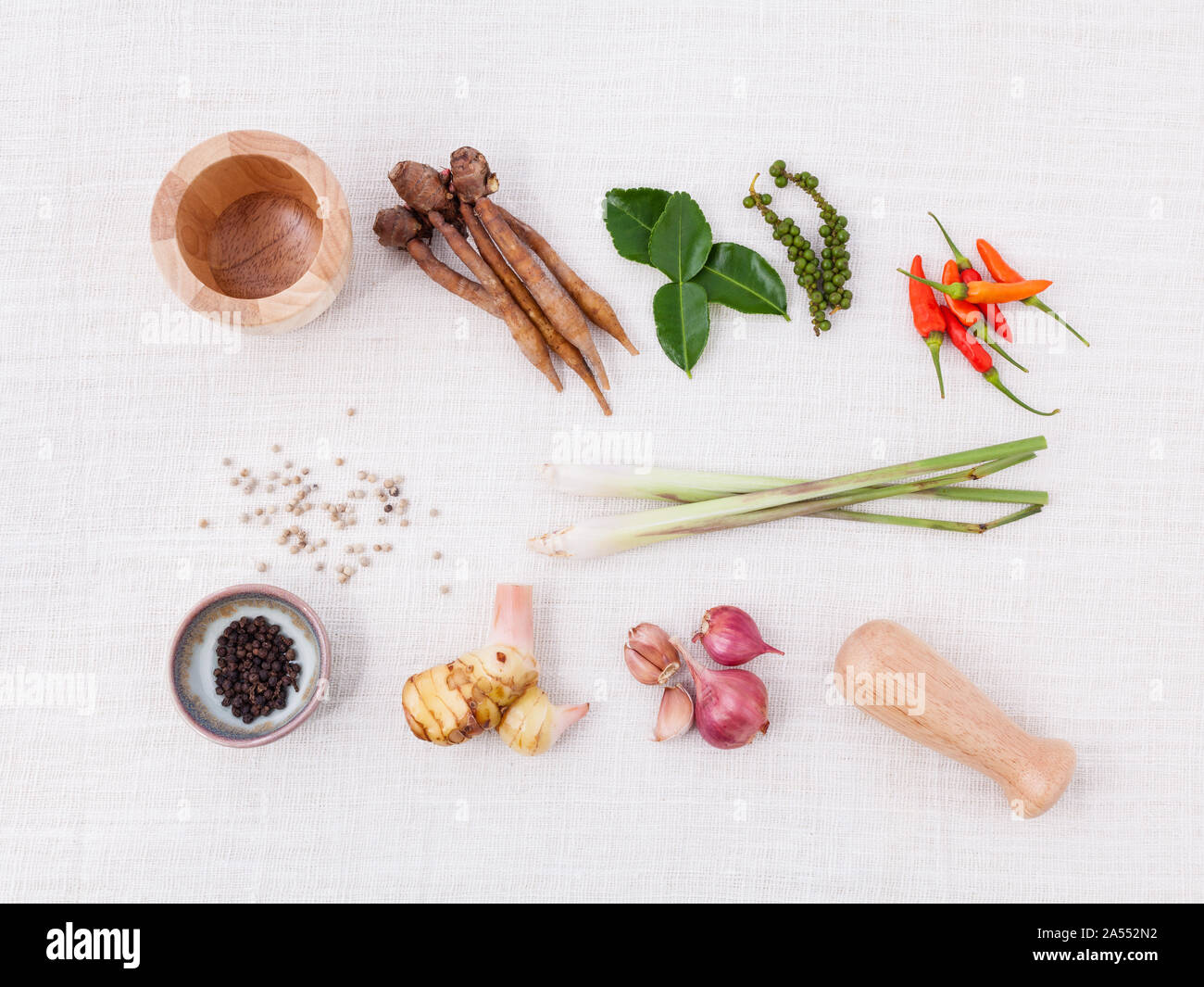 Thai food Cooking ingredients. - Paste of thai popular food Stock Photo ...