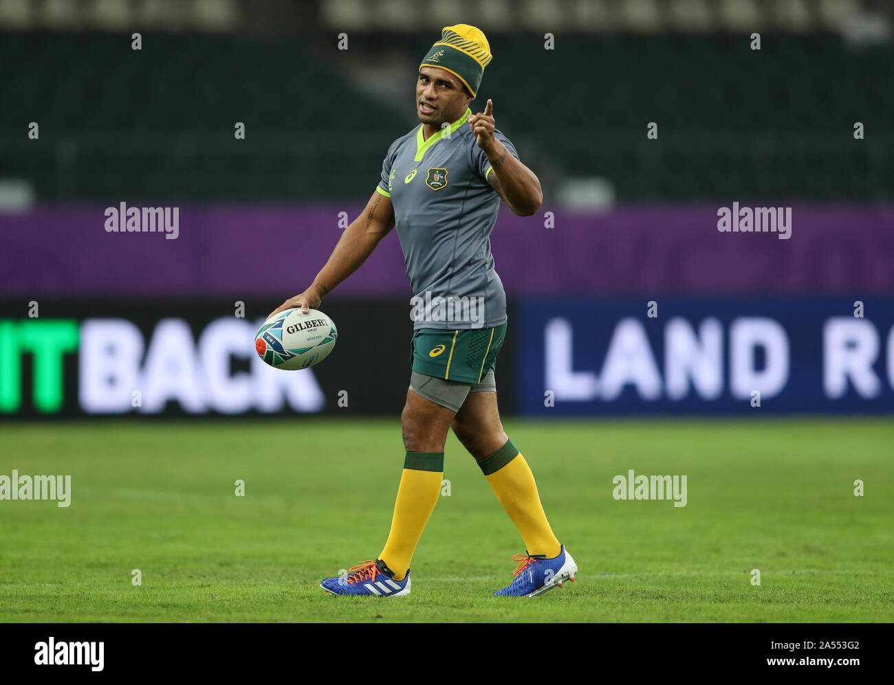 Australia's Will Genia during the captain's run at Oita Stadium, Japan ...