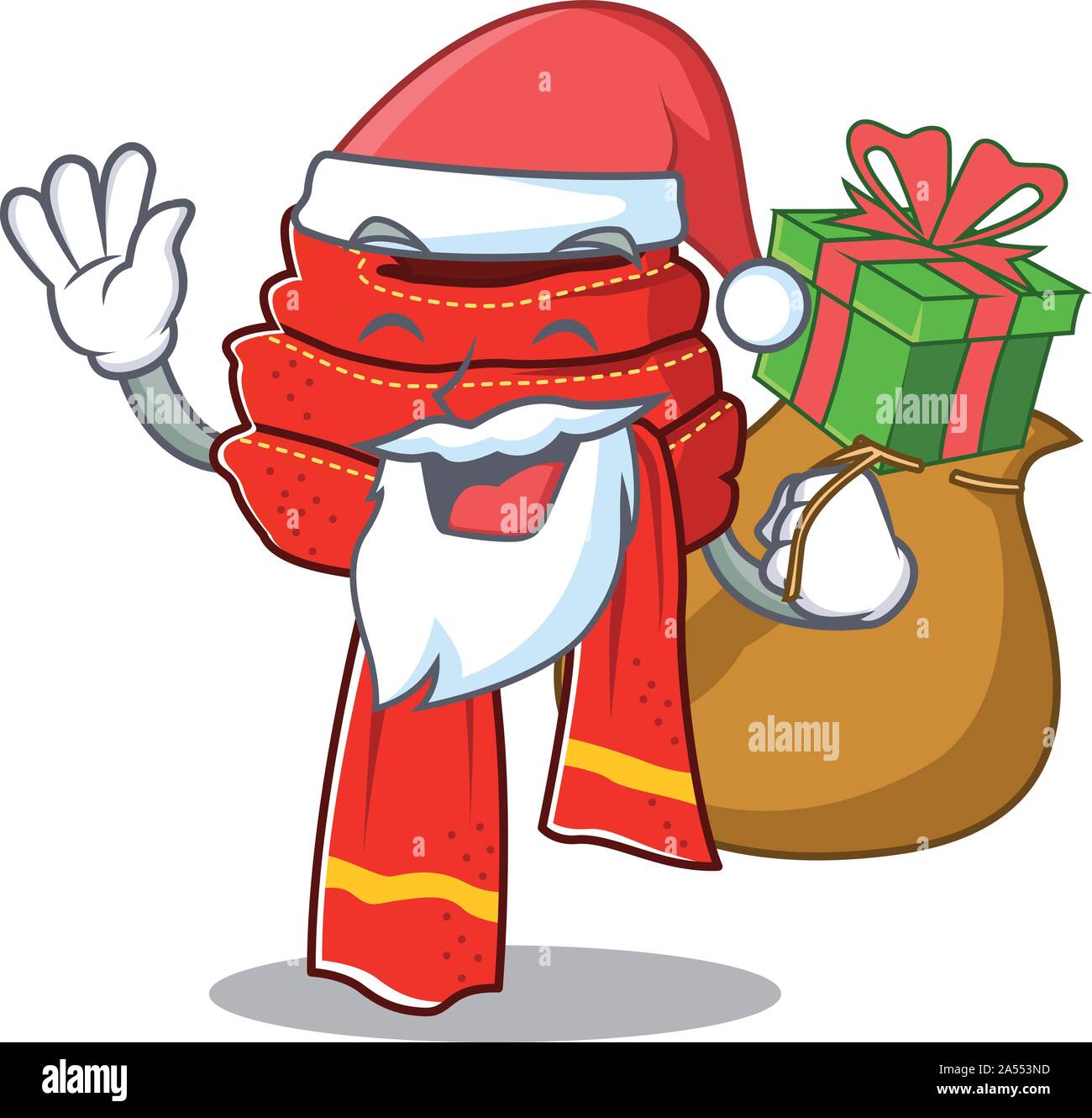 Drawing santa on wall Stock Vector Images - Alamy
