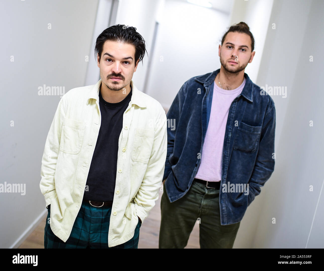 Berlin, Germany. 16th Oct, 2019. The musicians Clemens Rehbein (l) and ...