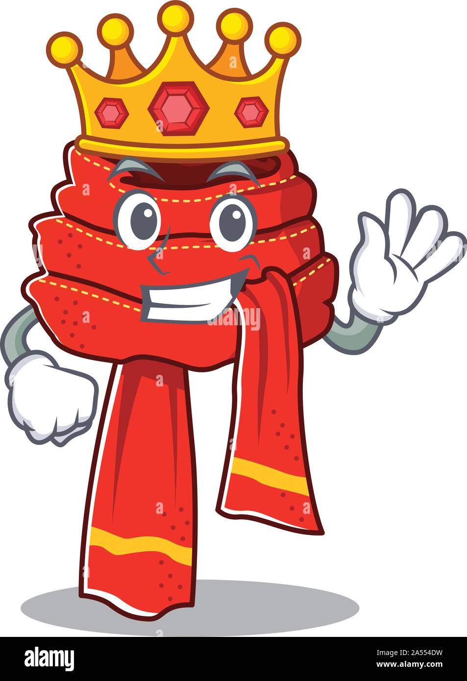 King scarf hung on the character wall Stock Vector Image & Art - Alamy