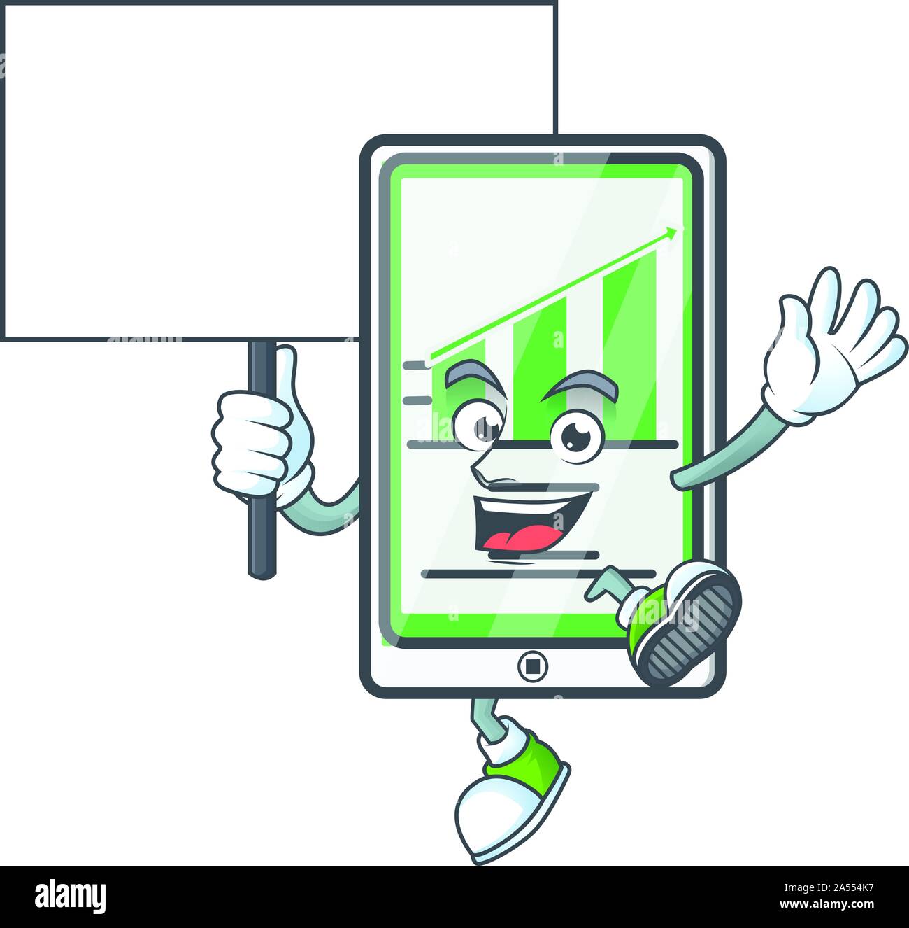 Bring board up chart vertical tablet for report Stock Vector Image ...