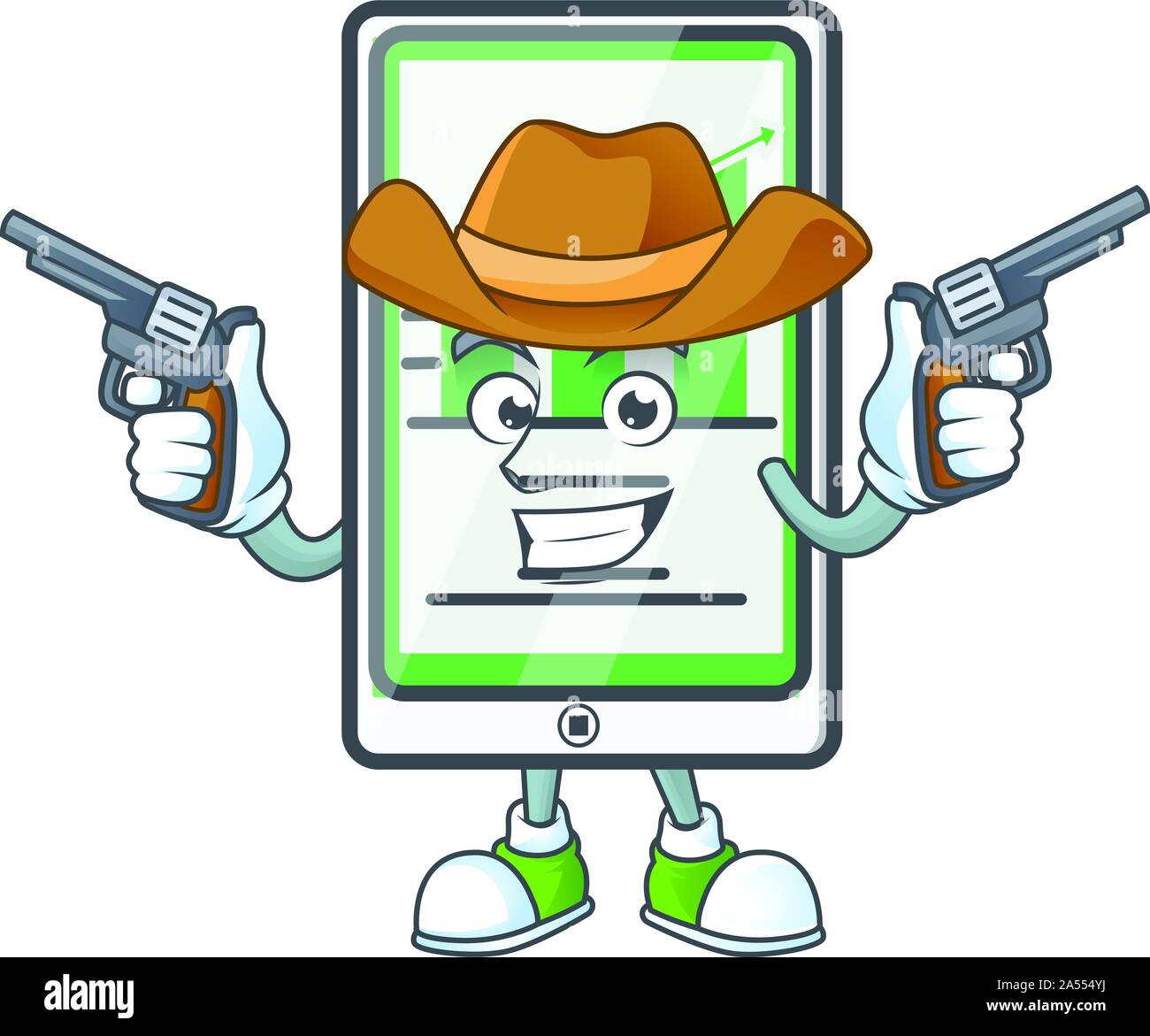 Cowboy up chart vertical tablet for report Stock Vector Image & Art - Alamy