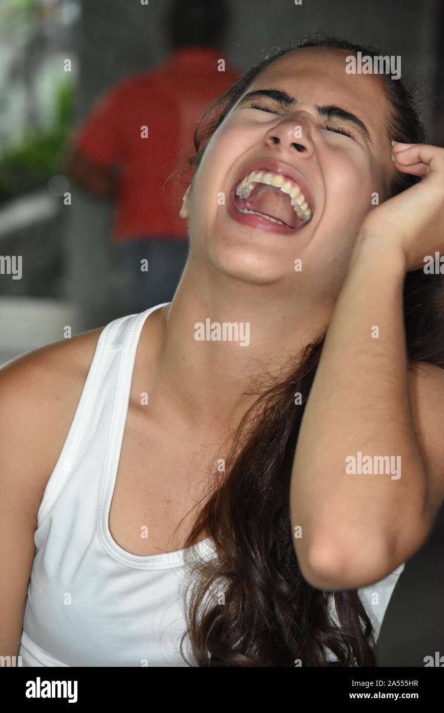 Laughing Cute Girl Stock Photo - Alamy
