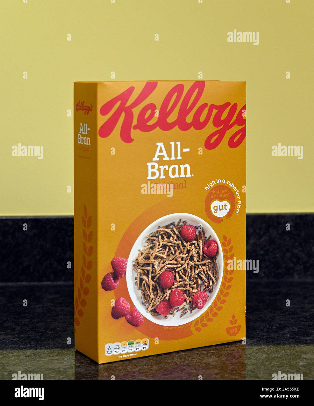 Pack of Kellogg's All-Bran Original breakfast cereal. High in a ...