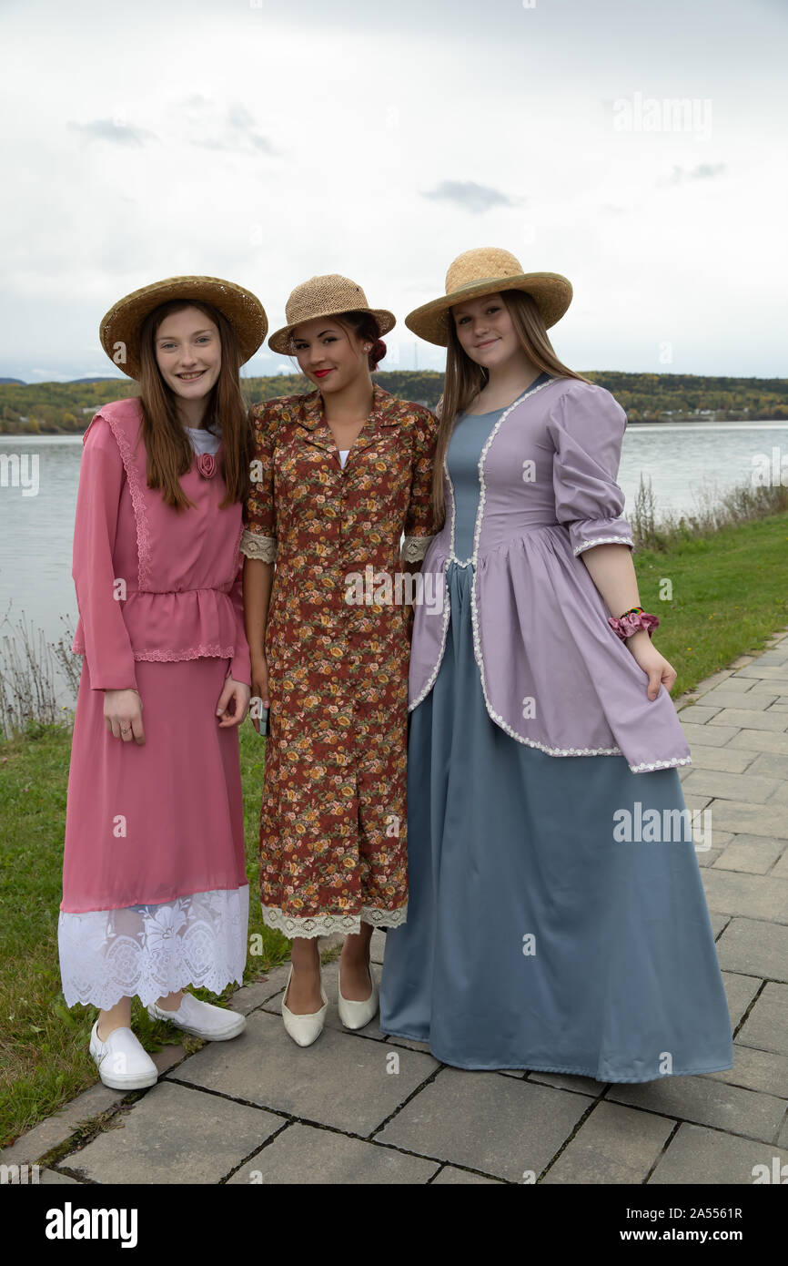 People in traditional costumes in Gaspé, Canada Stock Photo - Alamy