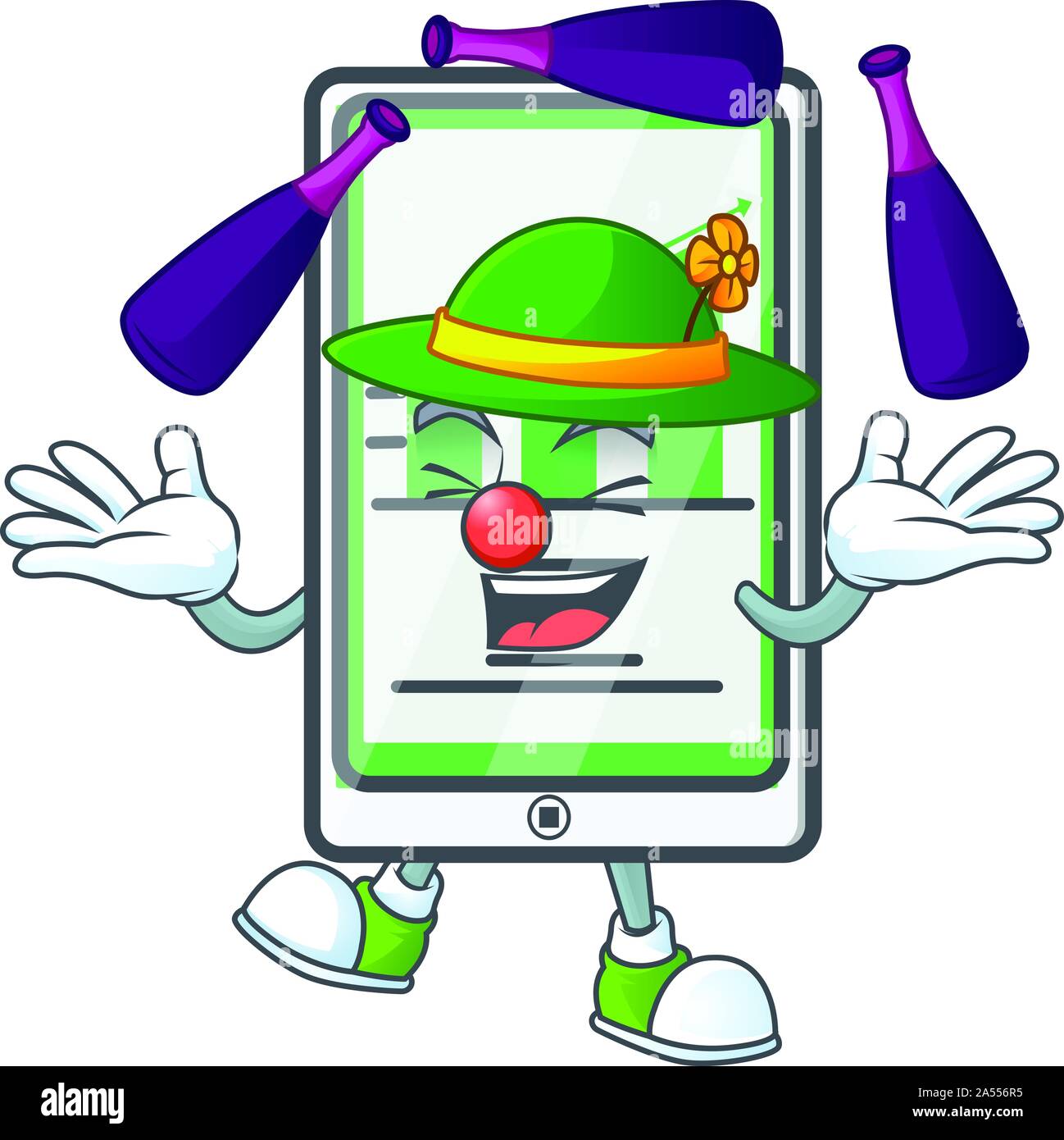 Juggling up chart vertical tablet for progress Stock Vector Image & Art ...