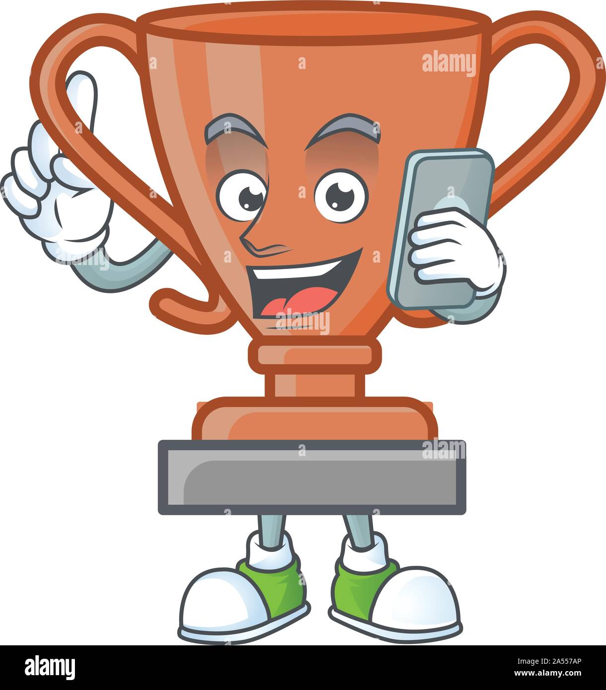 With phone bronze trophy for the third winner Stock Vector Image & Art ...