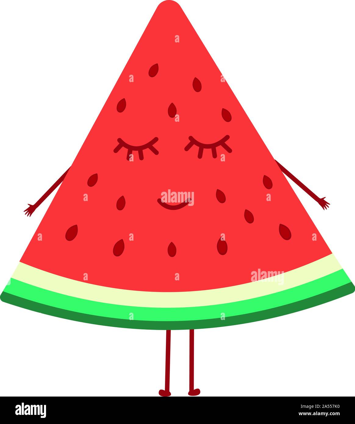 Girl watermelon background vector illustration Stock Vector Image & Art ...