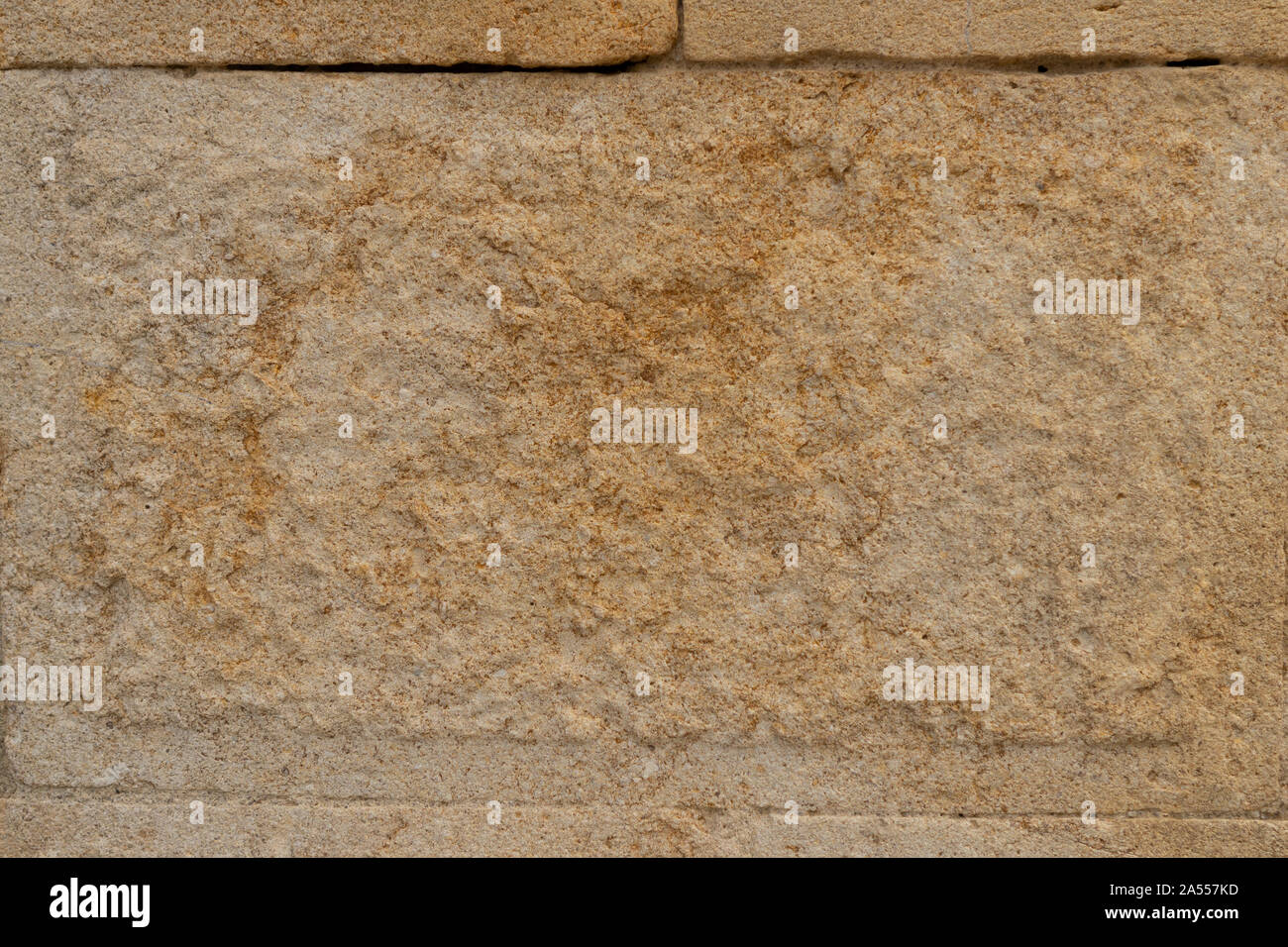 Stone wall close up. Old building block of weathered sandstone Stock ...