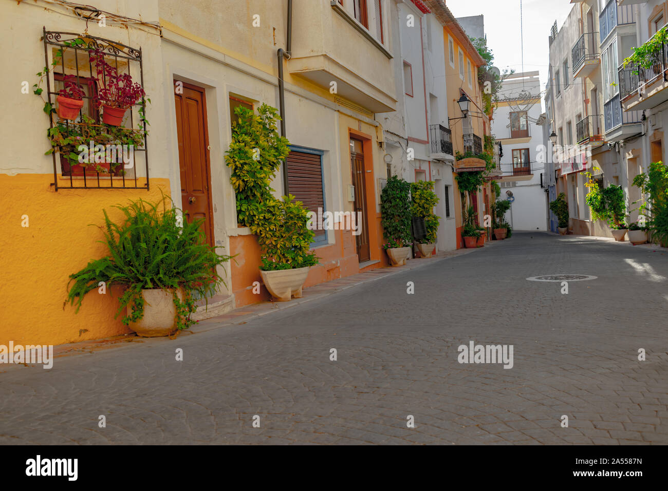 the old town of the coastal town of calpe is one of the most beautiful ...