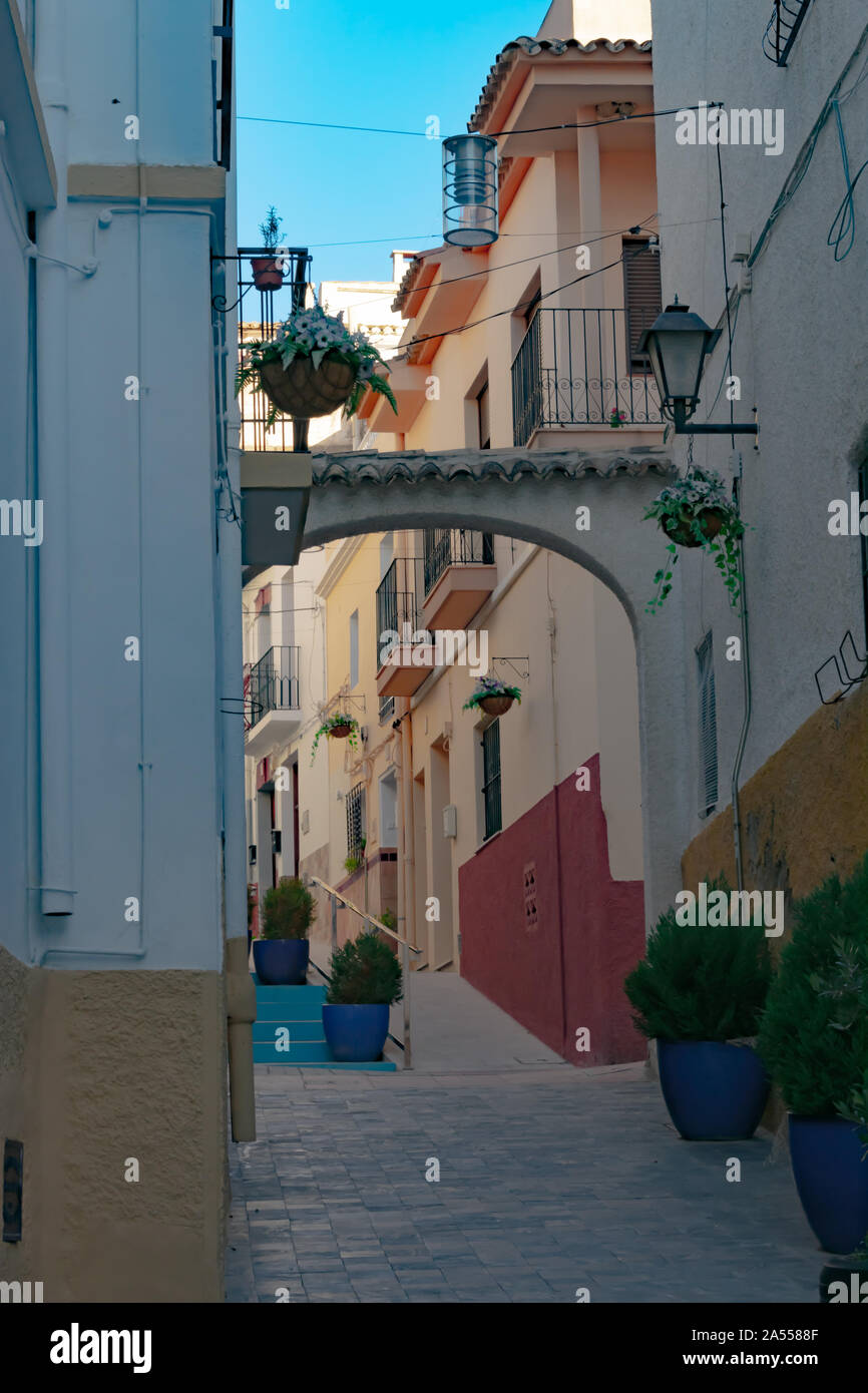 the old town of the coastal town of calpe is one of the most beautiful ...