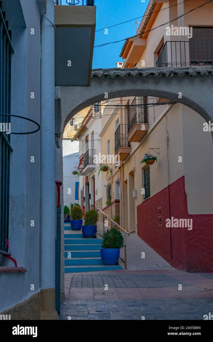 the old town of the coastal town of calpe is one of the most beautiful ...