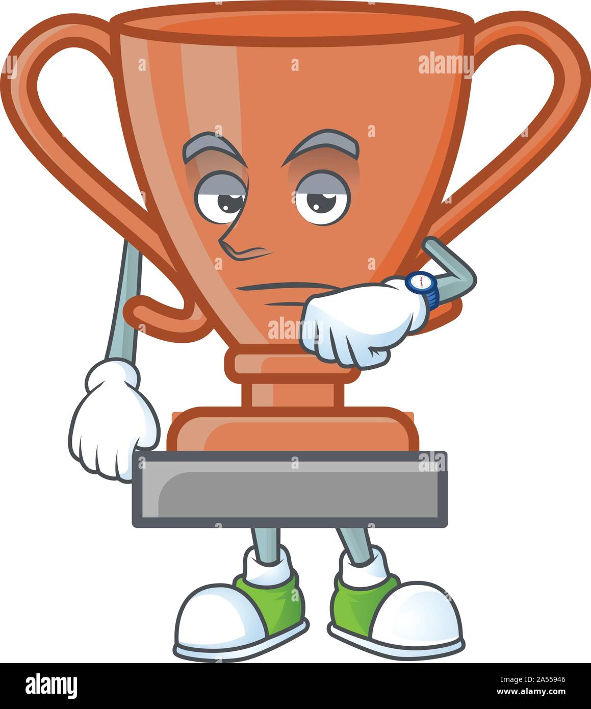Waiting icon bronze trophy in the cartoon Stock Vector Image & Art - Alamy