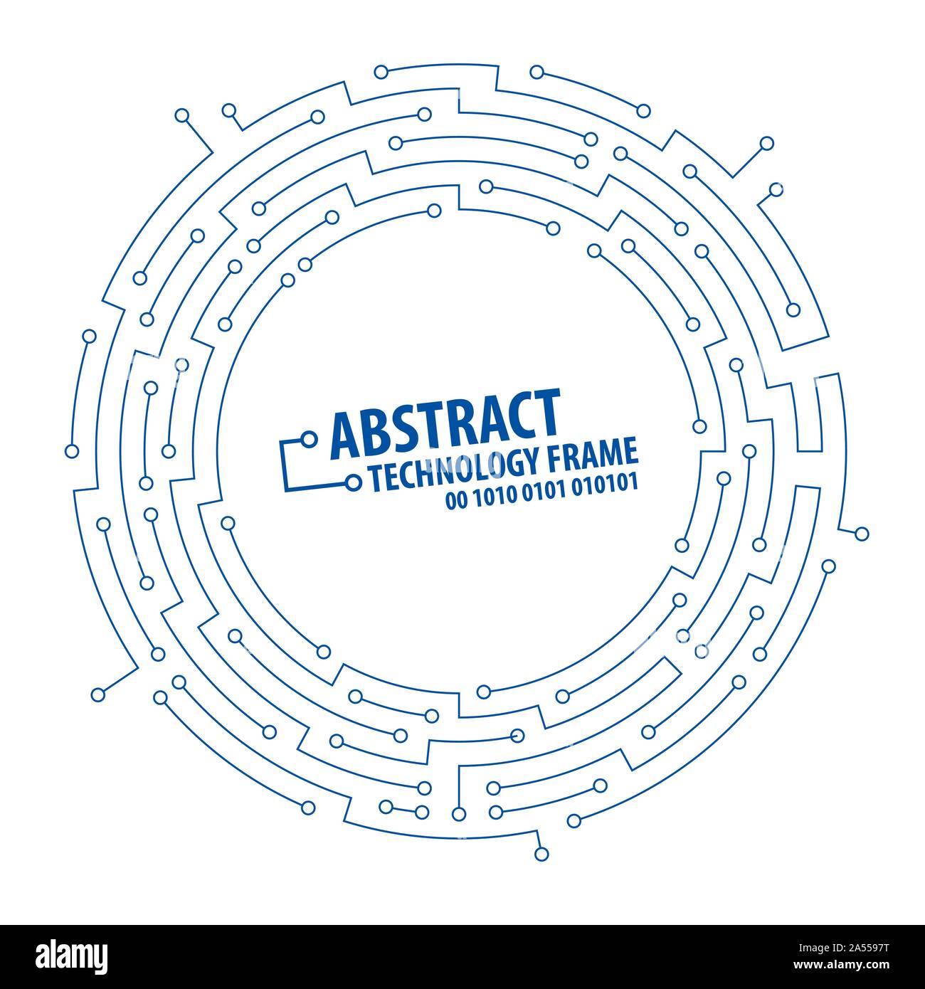 Abstract technology round frame Stock Vector Image & Art - Alamy