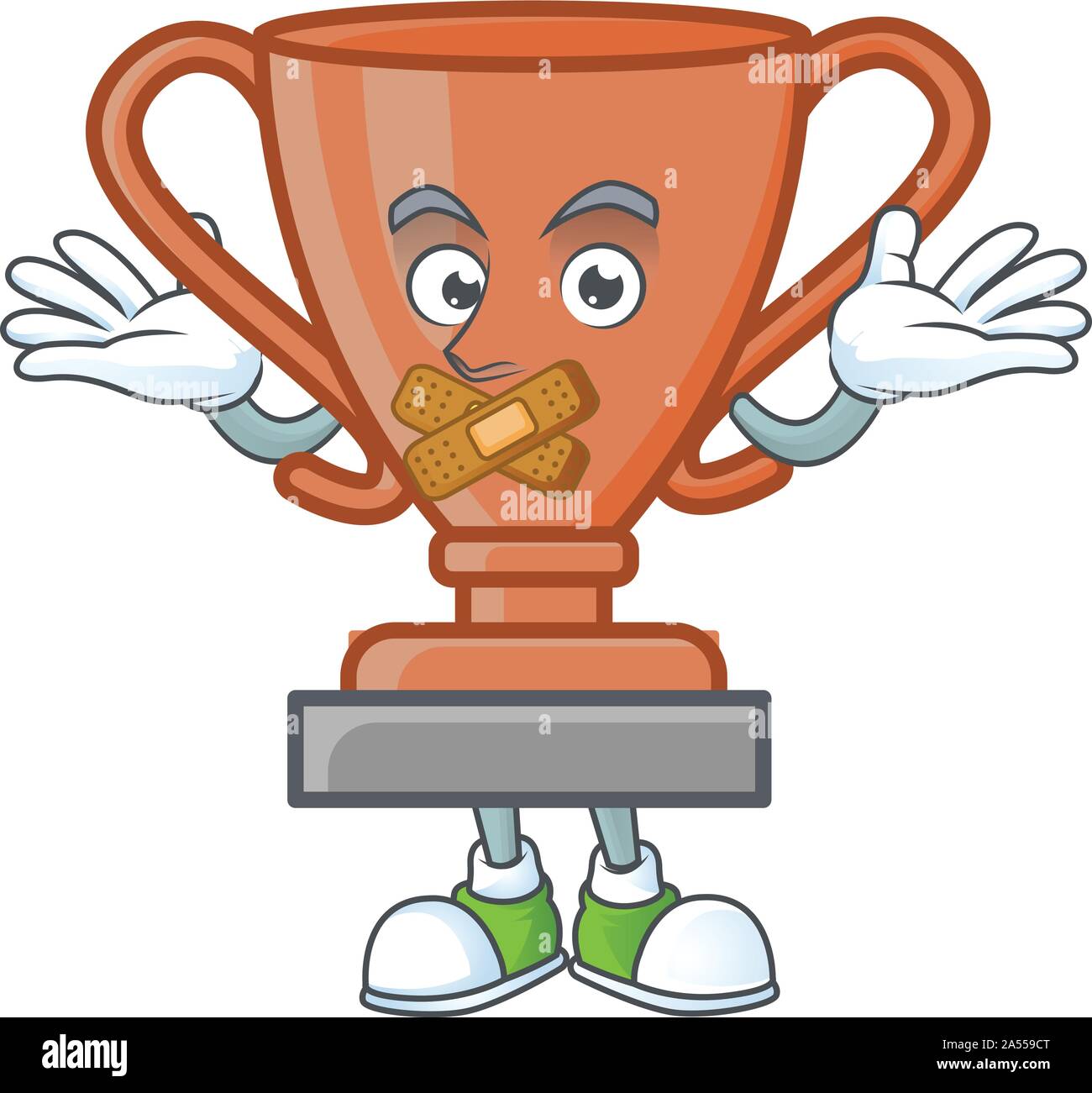Silent icon bronze trophy in the cartoon Stock Vector Image & Art - Alamy