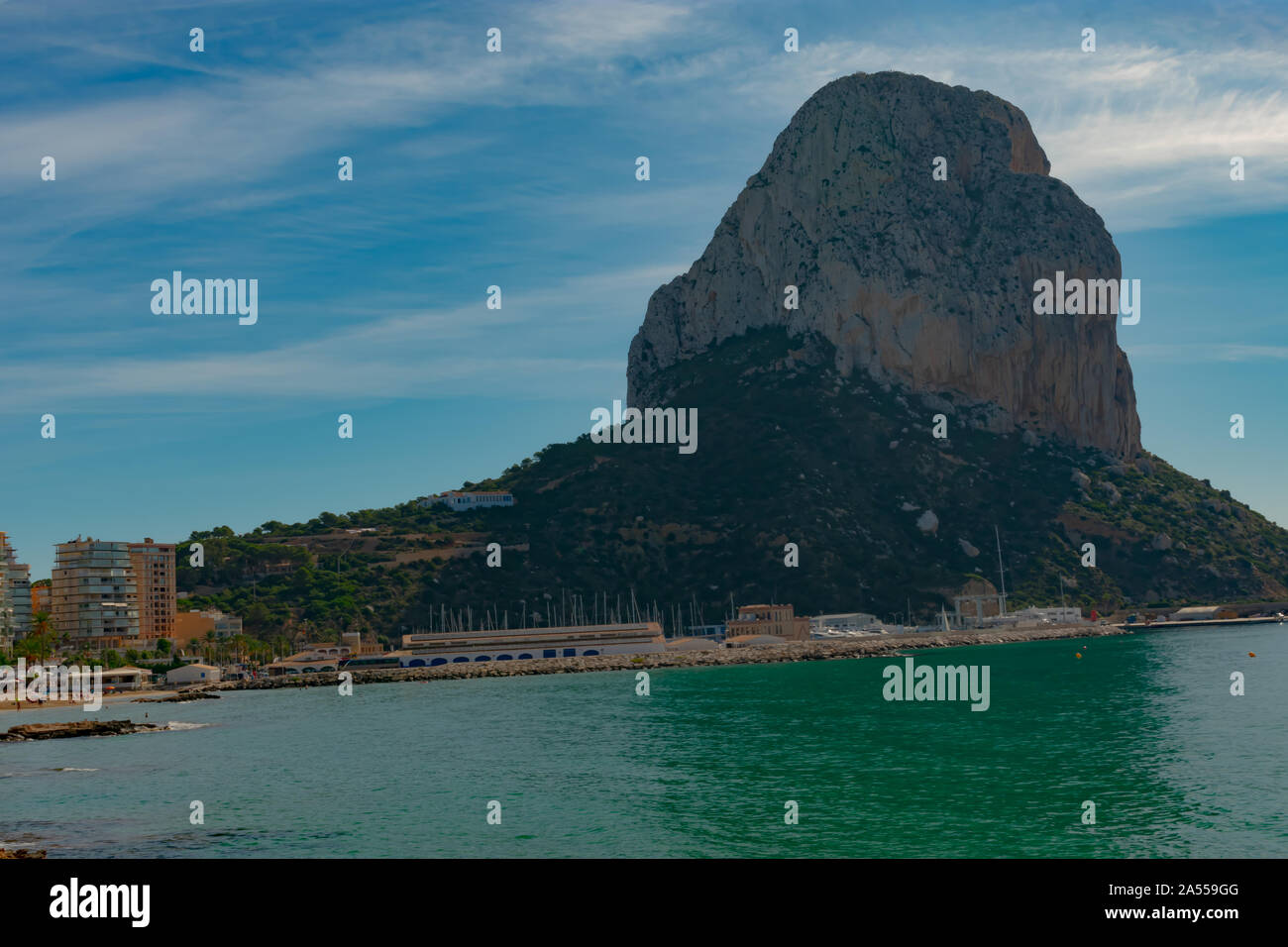 Peñon de Ifach,icon of calpe town Stock Photo - Alamy