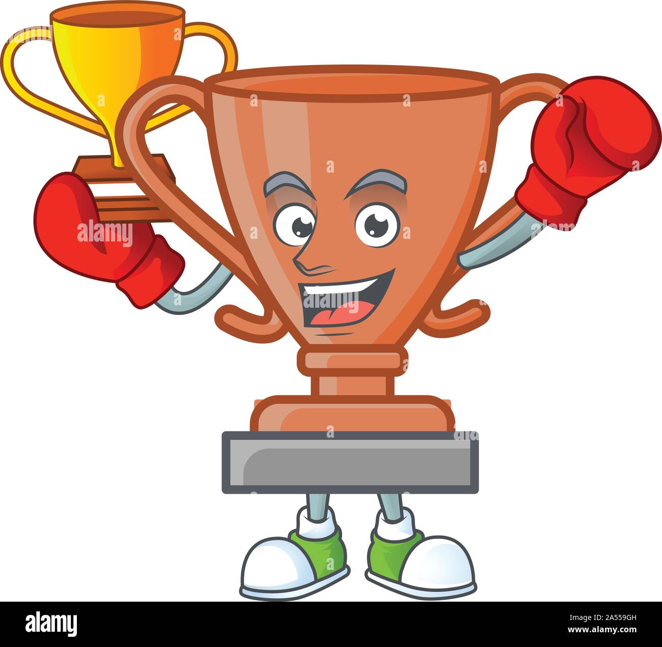 Boxing winner icon bronze trophy in the cartoon Stock Vector Image ...