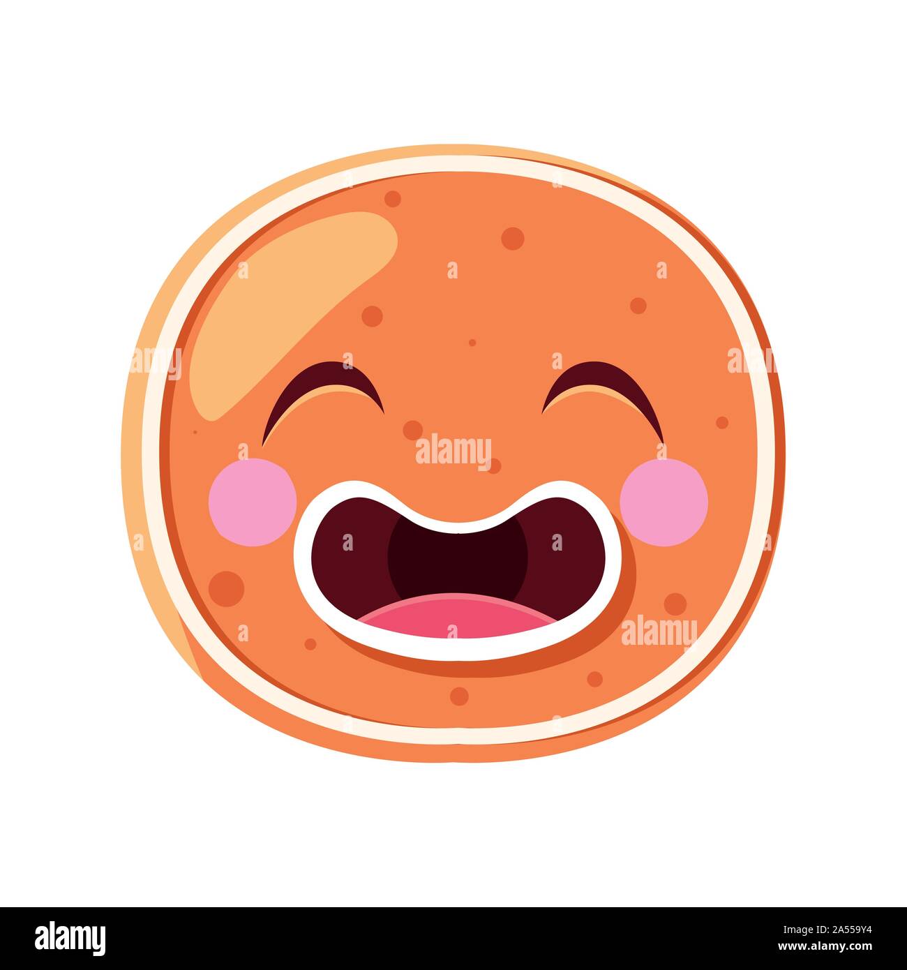 head of gingerbread man in white background vector illustration design ...