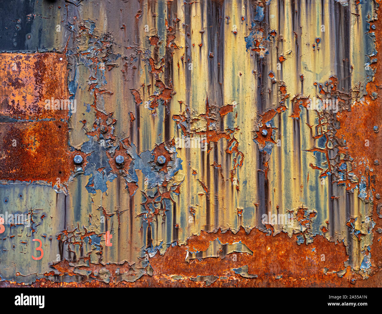Peeling paint & rust Stock Photo - Alamy