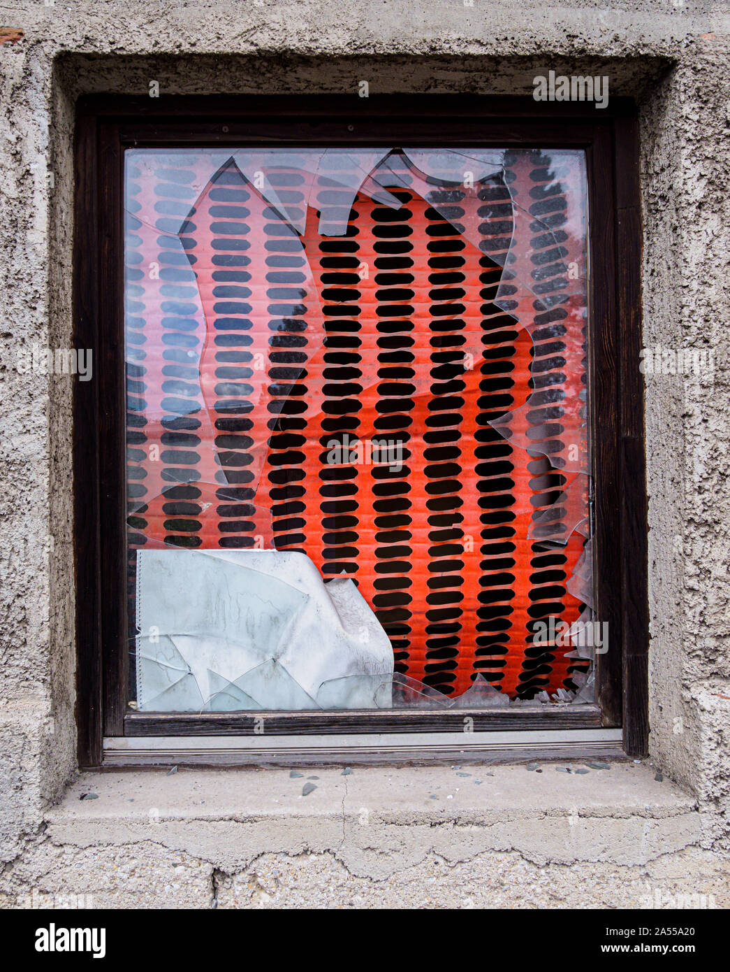 Broken & Cracked window Stock Photo - Alamy