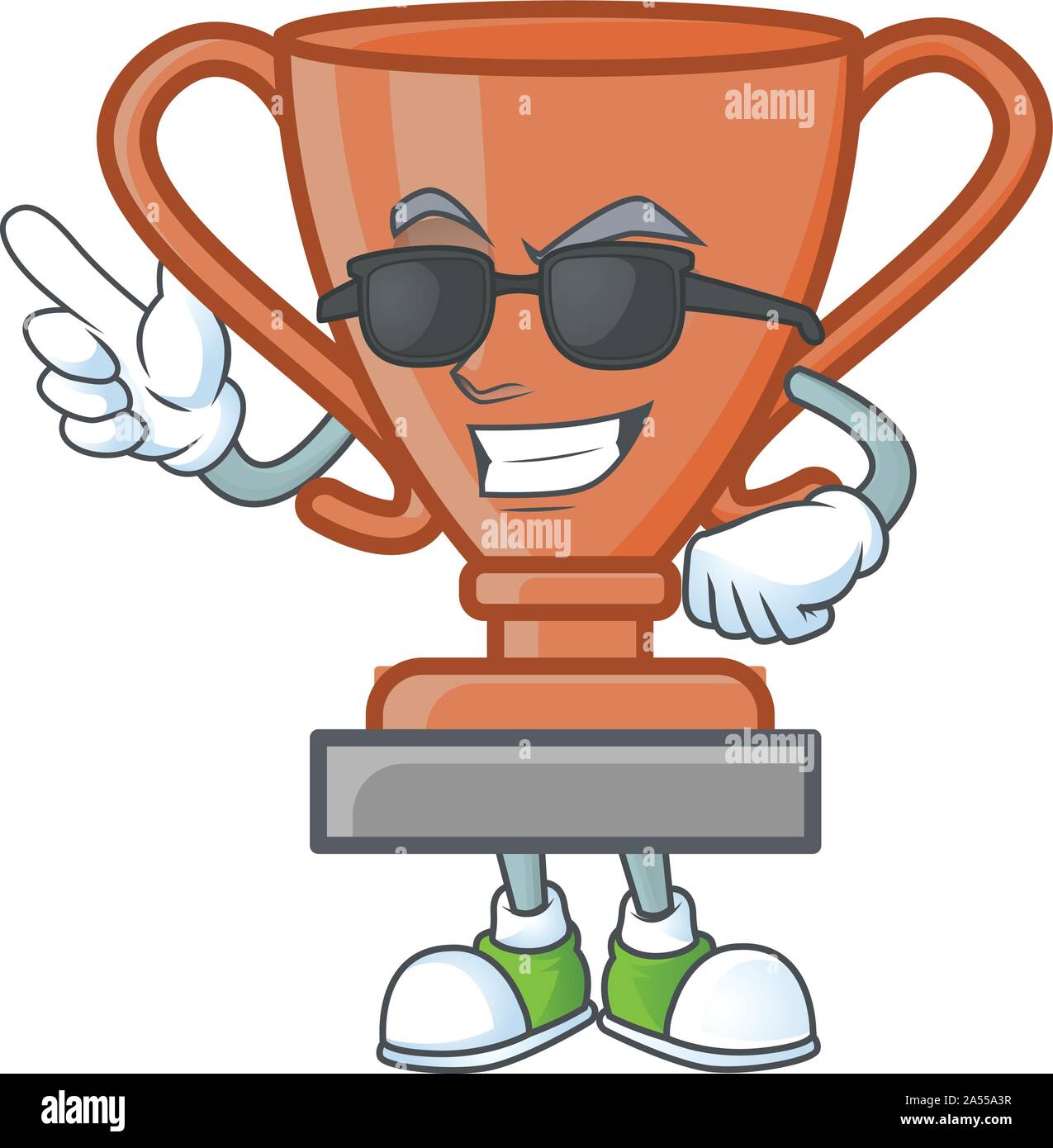 Super cool cup bronze trophy for win collection Stock Vector Image ...