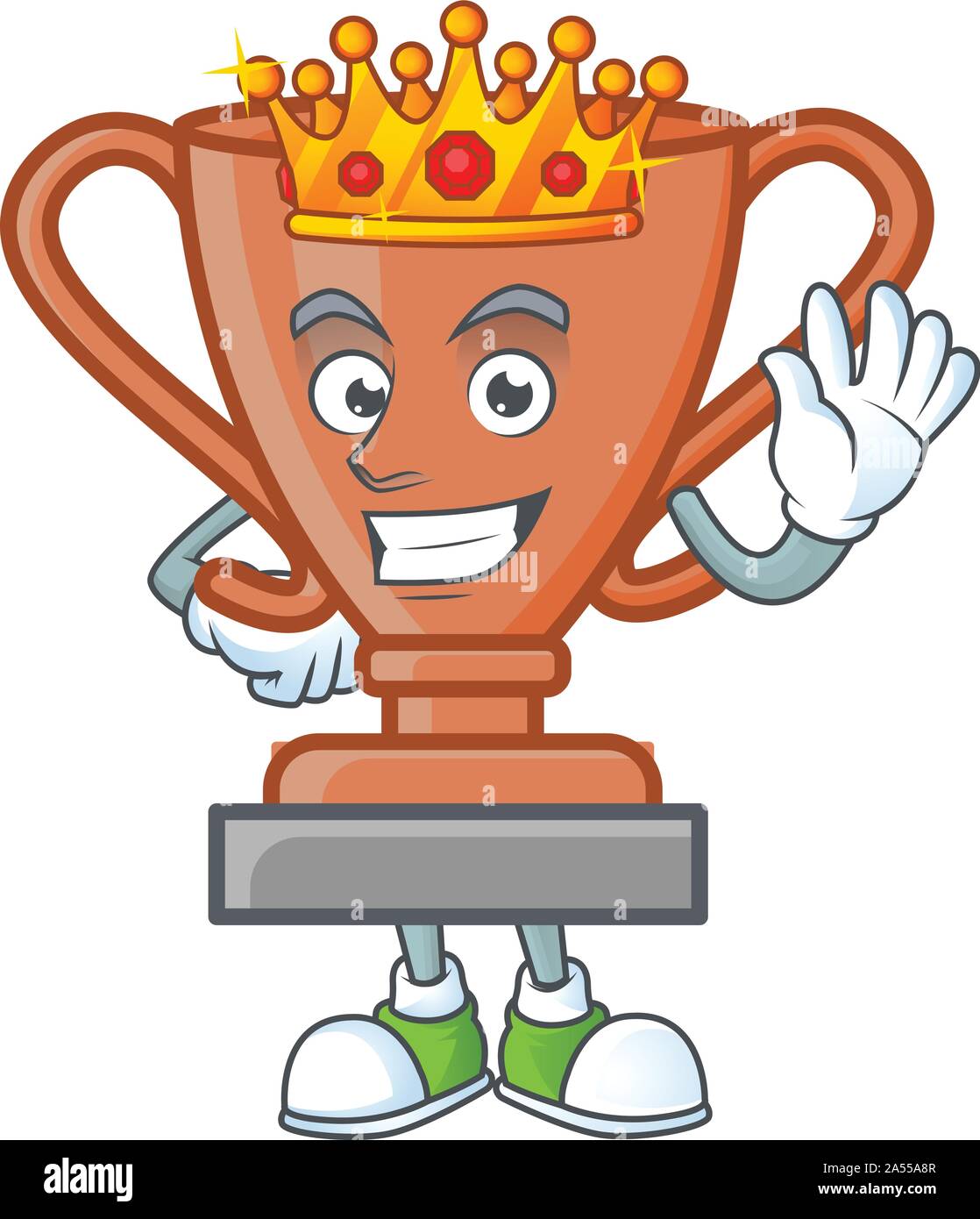 King icon bronze trophy in the cartoon Stock Vector Image & Art - Alamy