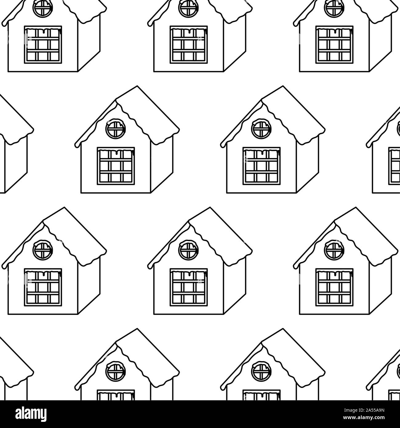 pattern family house on white background vector illustration design ...