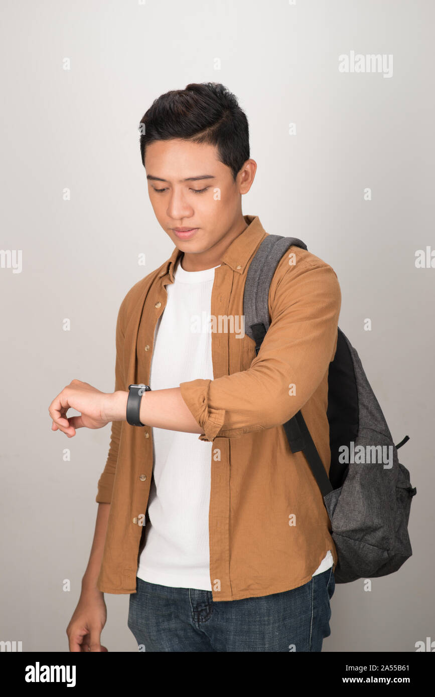 Man watching clock hi-res stock photography and images - Alamy