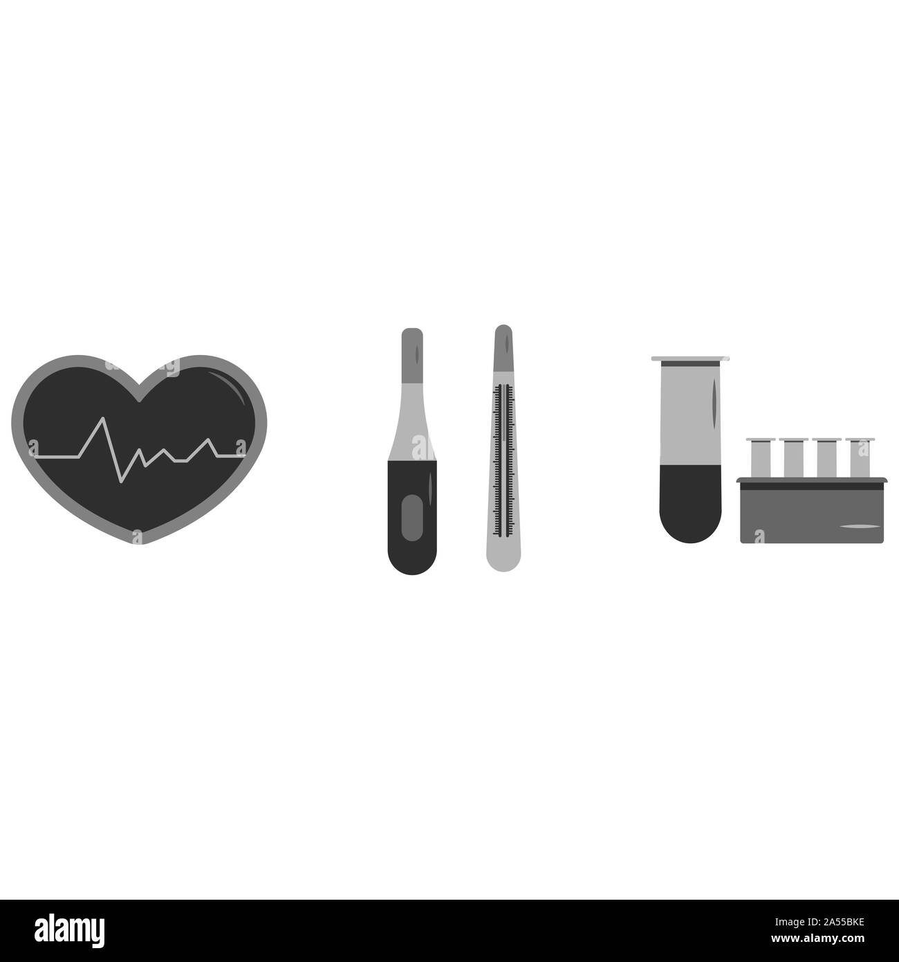 Medical supplies icons for doctor profession illustration. Health care ...