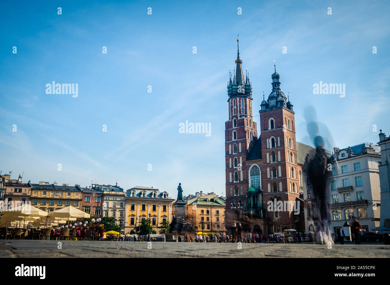 Krakow city central square Stock Photo - Alamy