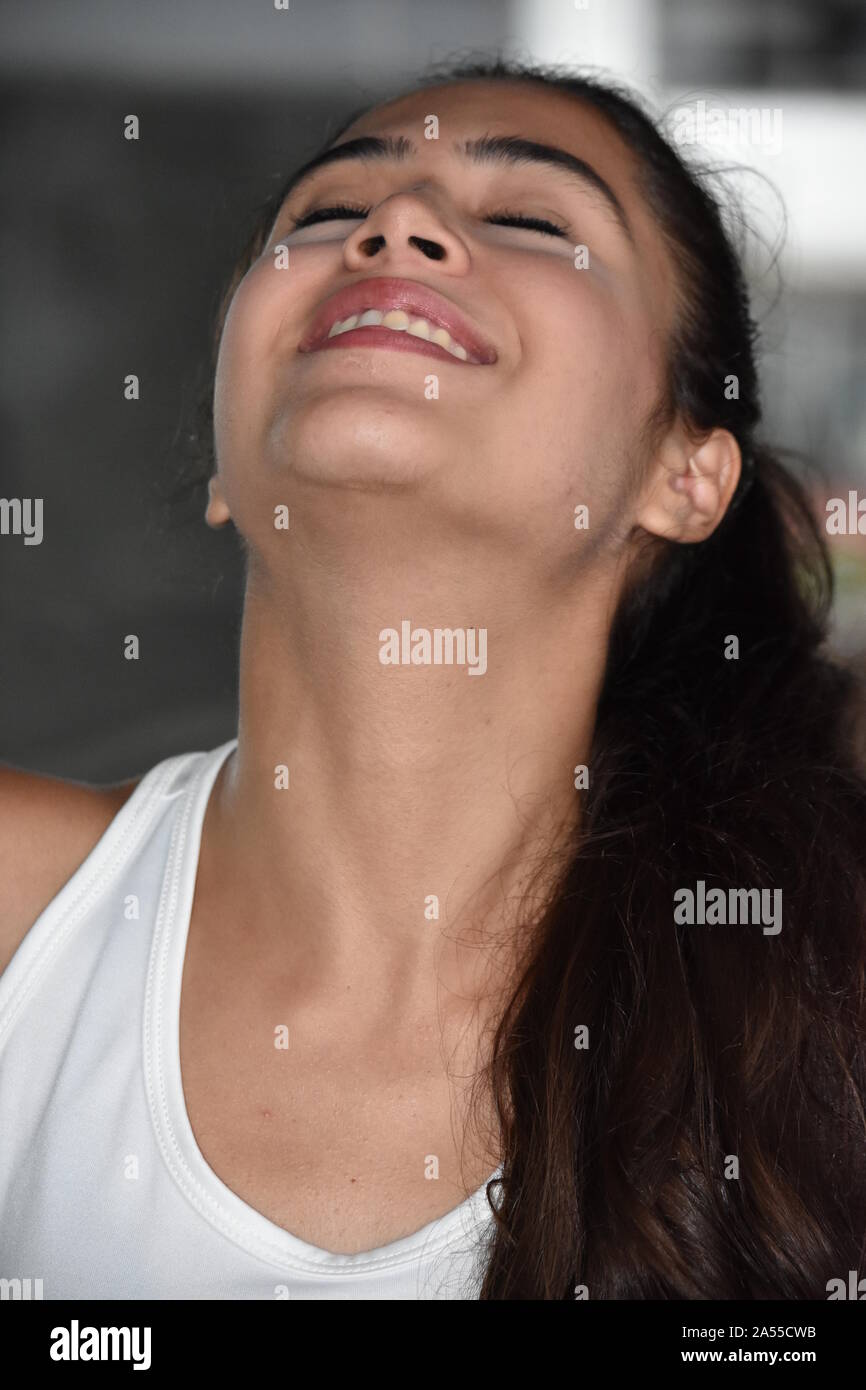 Girl And Freedom Stock Photo - Alamy