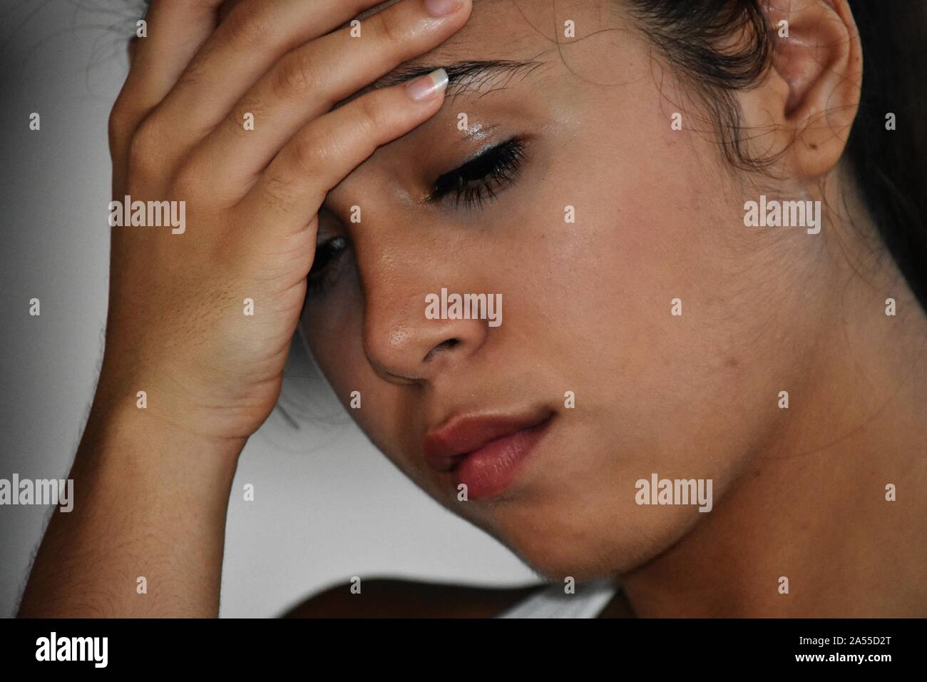 Female With Fever Stock Photo - Alamy