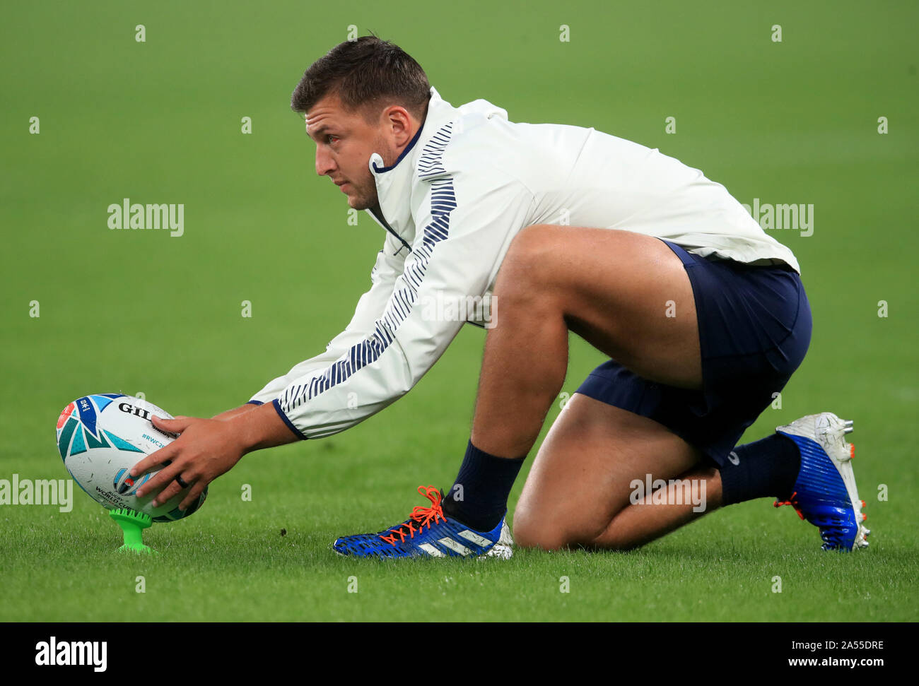 South Africa's Andre Pollard during the captain's run at Tokyo Stadium ...