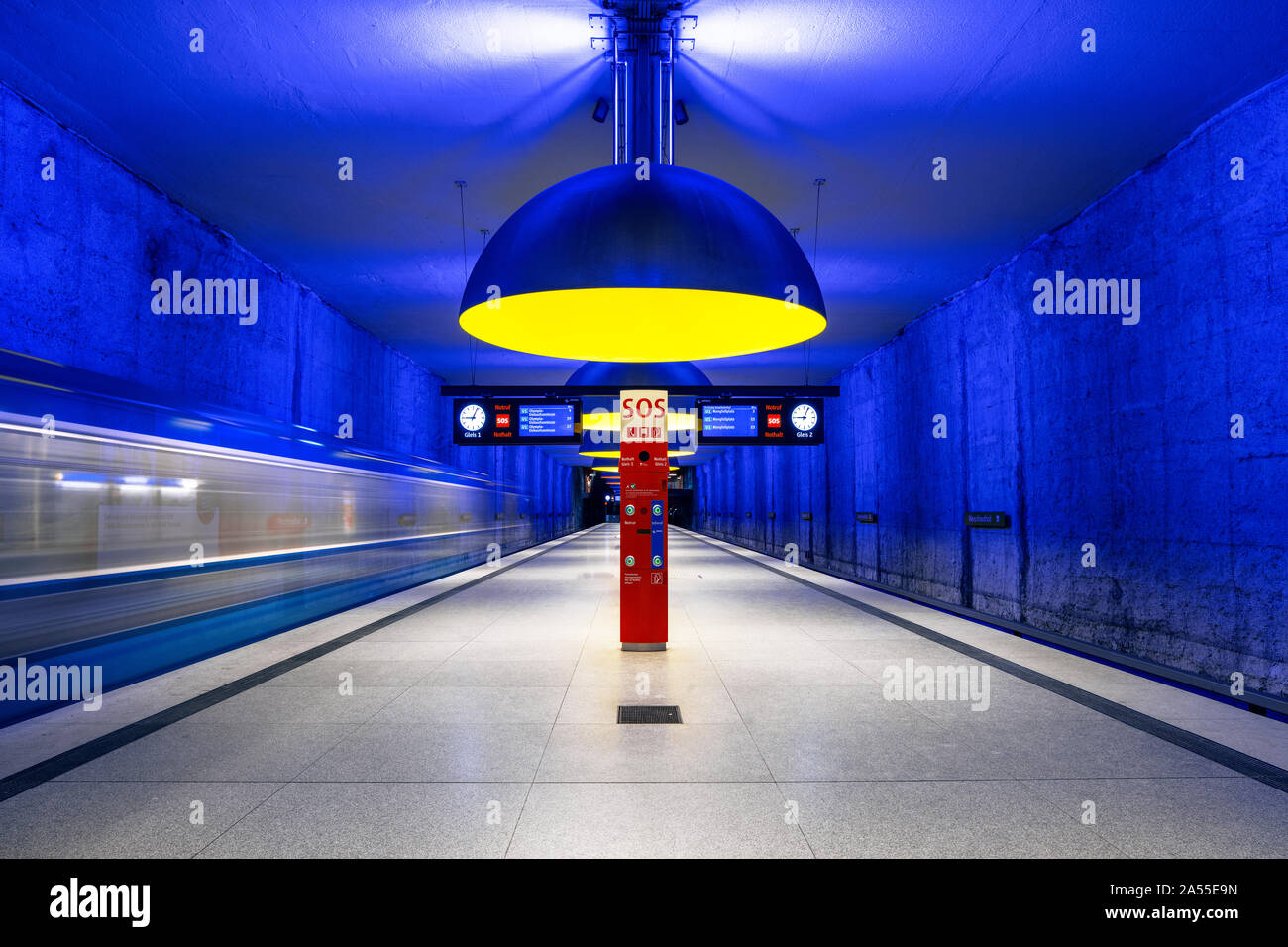 An image of the Munich Metro system, an underground rapid transit ...