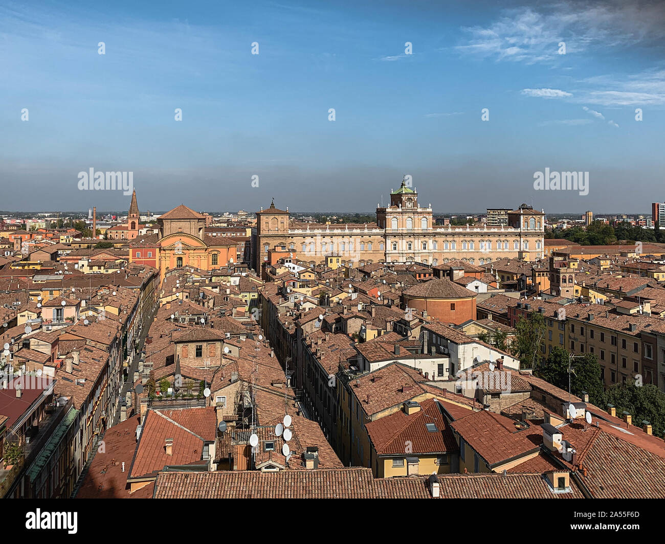 Modena, Italy - October 5th, 2019: aerial view of the city of Modena ...