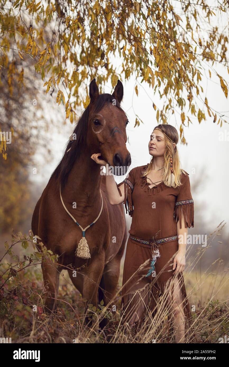 Native American Indian Squaw Woman High Resolution Stock Photography ...