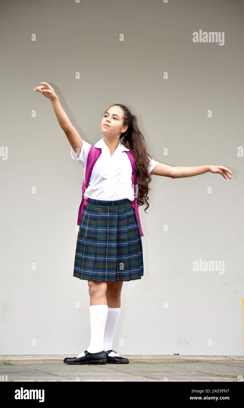 Girl Student Dancing Stock Photo - Alamy