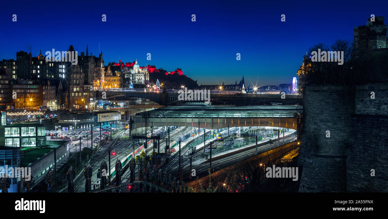 A scene from Edinburgh. A panoramic depicting the varied landscape ...