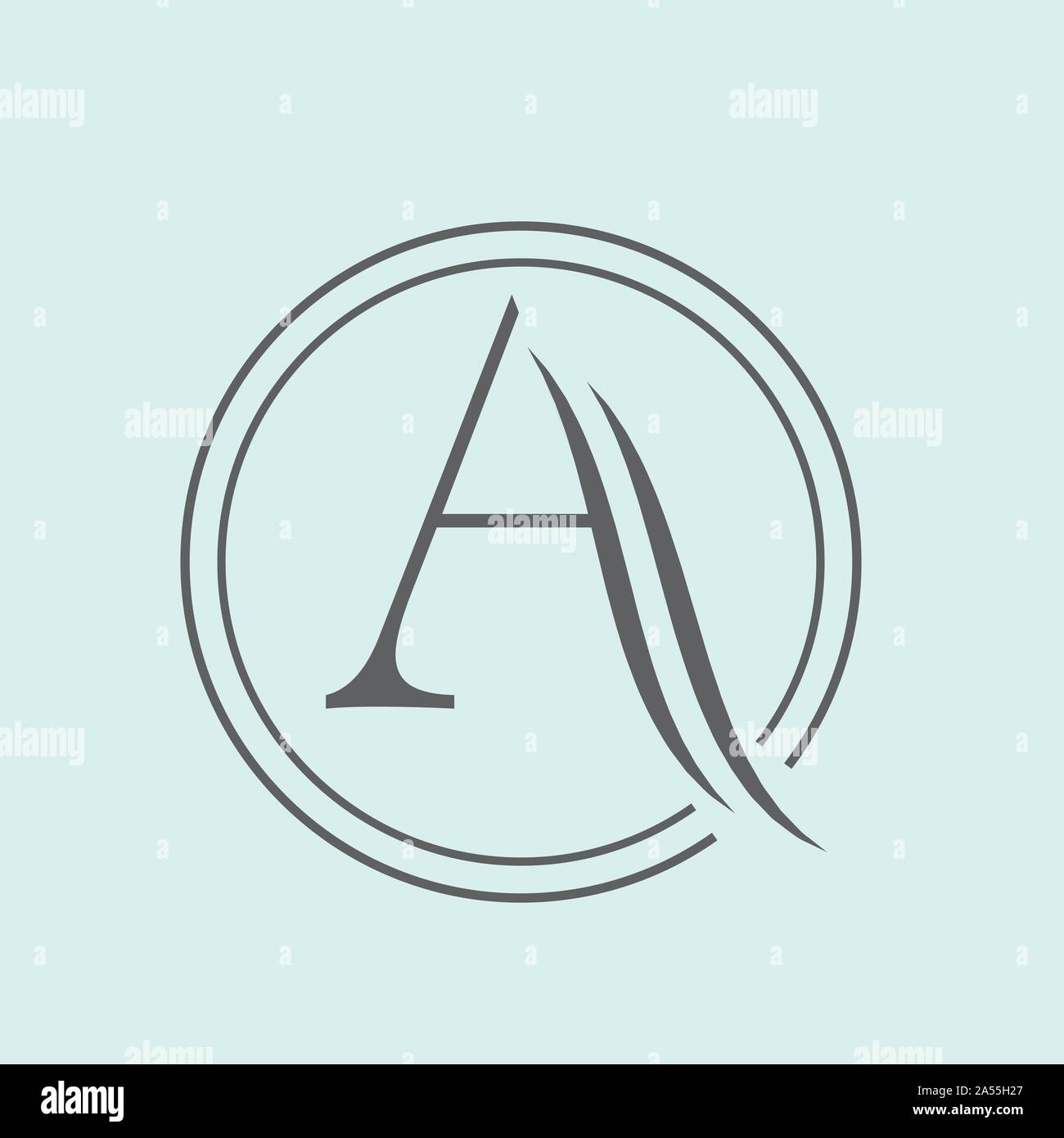 A letter vector logo. A letter luxury emblem. A letter sign Stock ...