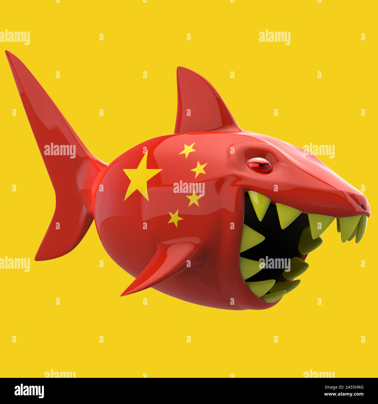 Shark concept - 3D Illustration Stock Photo - Alamy