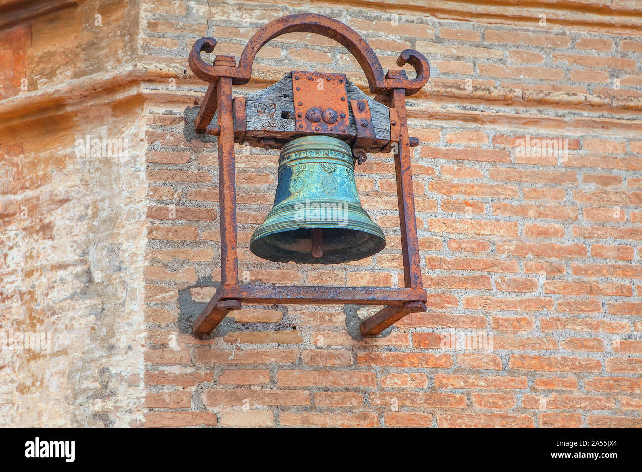 old church bell of basilica in Rome Stock Photo - Alamy